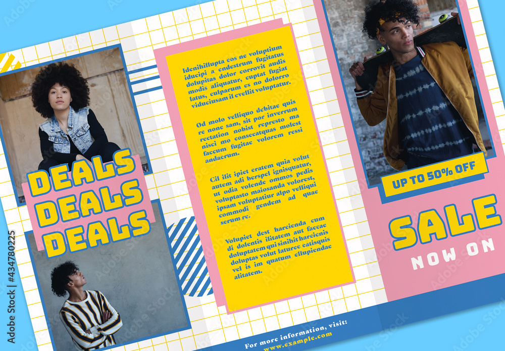 Pop Grid Brochure Layout Stock Template | Adobe Stock