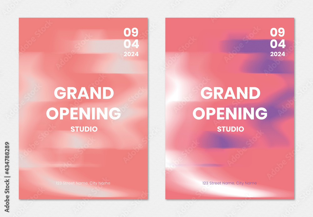 Abstract Event Poster Template for Advertisement Stock Template | Adobe ...