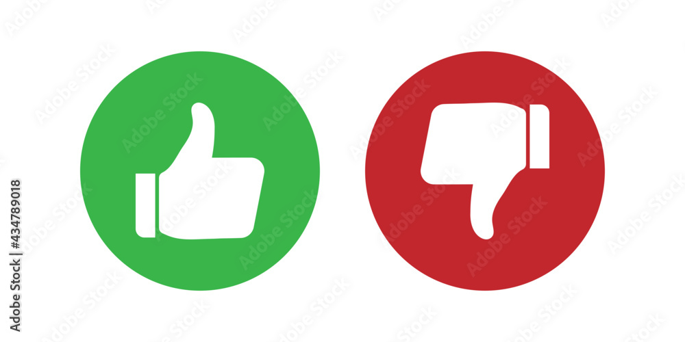 Vetor de Like and dislike SVG icon set for website and mobile ...