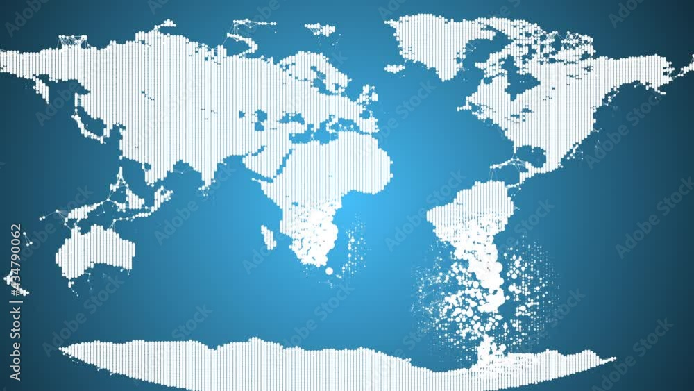 Panoramic planet map with texture surface in 4k video. vídeo do Stock ...