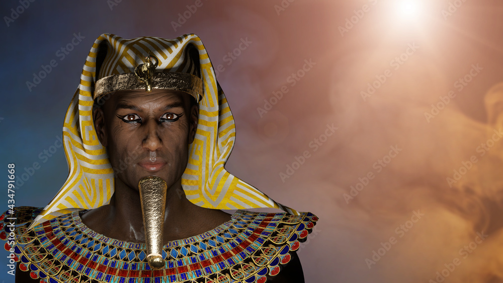ancient Egyptian Pharaoh render 3d Stock Illustration | Adobe Stock