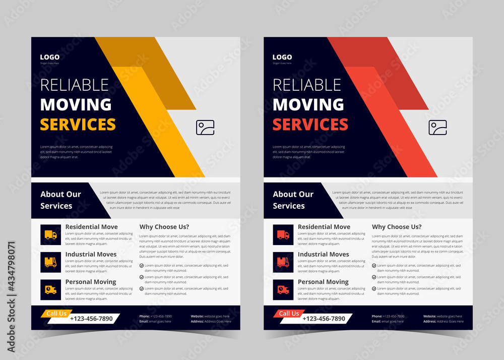 Experts movers flyer template. We are moving flyer template. House ...