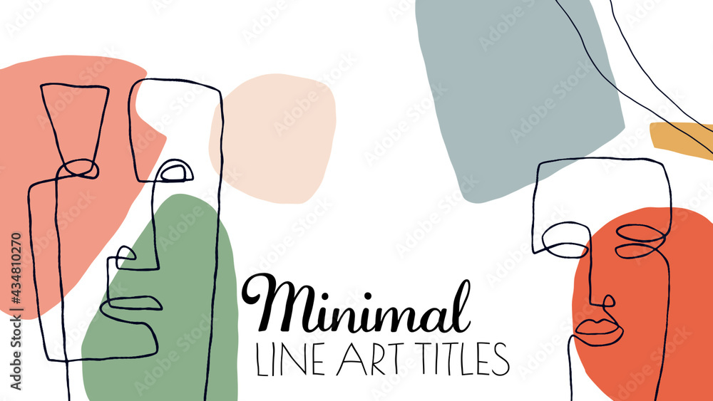 Minimal Line Art Titles Stock Template | Adobe Stock