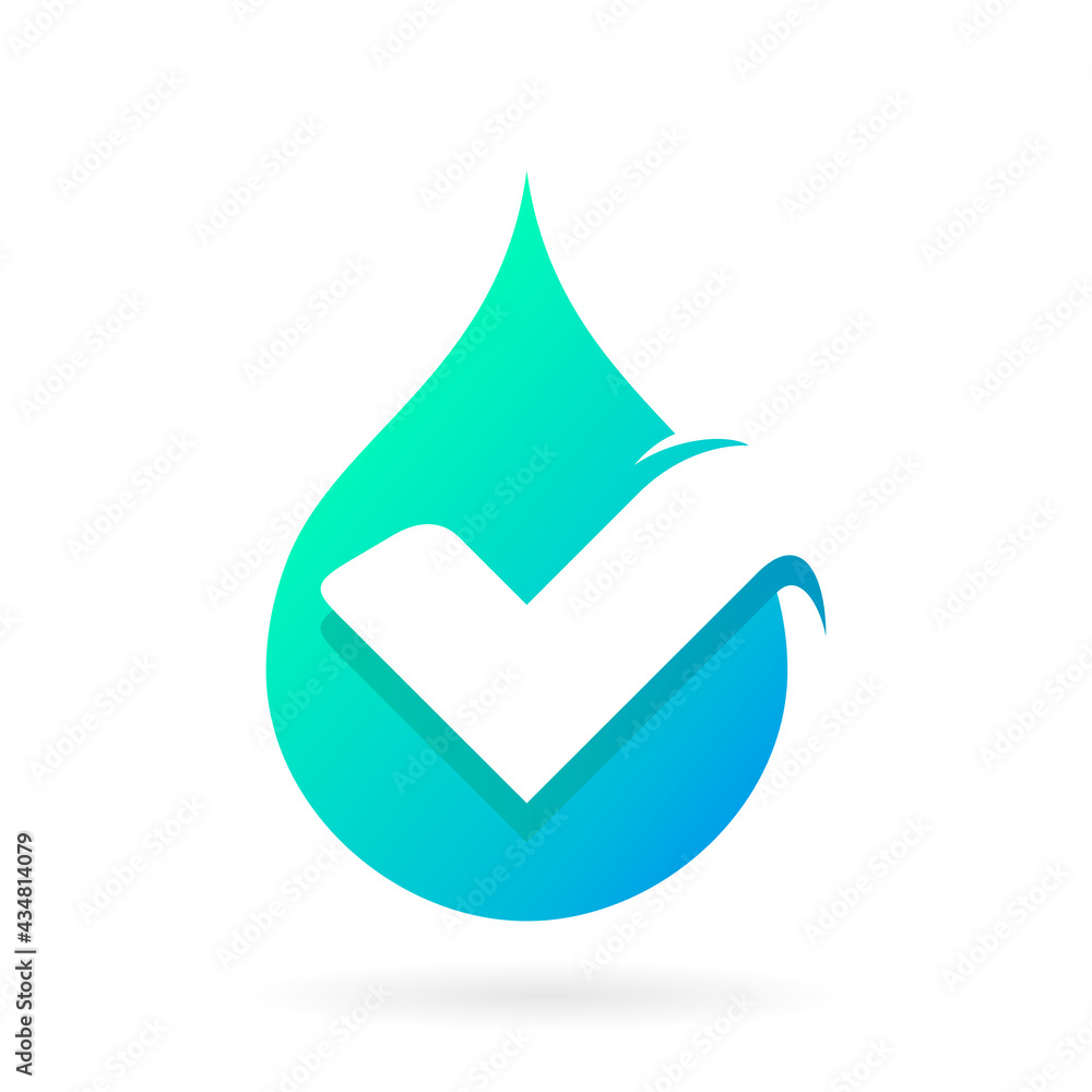 water check mark logo vector Stock Vector | Adobe Stock