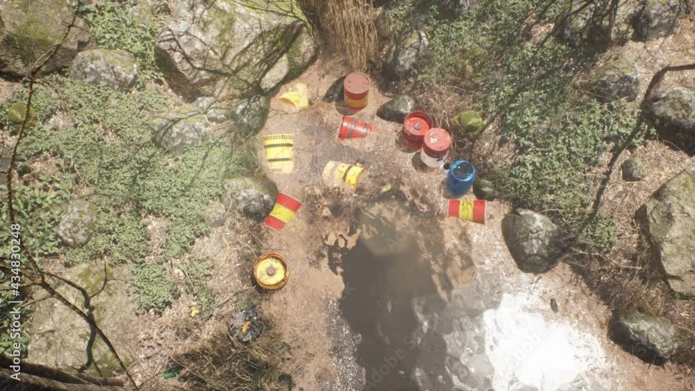 The toxic bay is littered with barrels of toxic chemicals that pollute ...