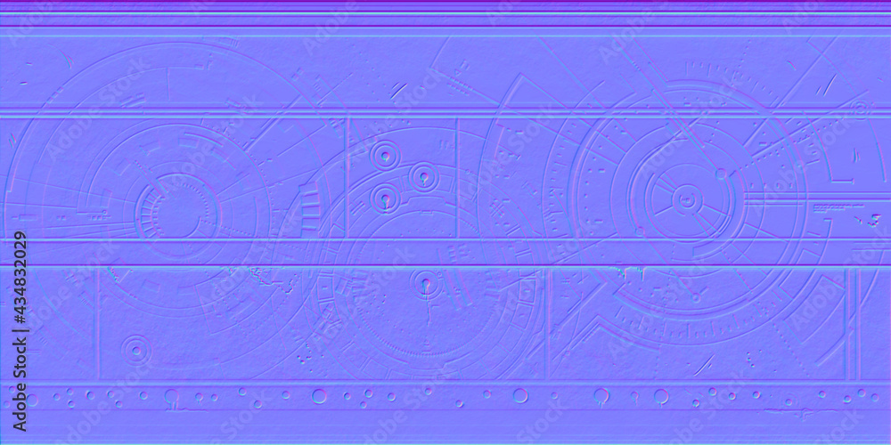 Motherboard microchip normal map illustration. New Best 3d style ...