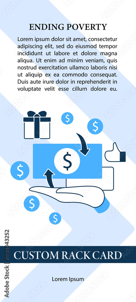 Cash payment flyer template. Hand hold money. Advertisement with ...