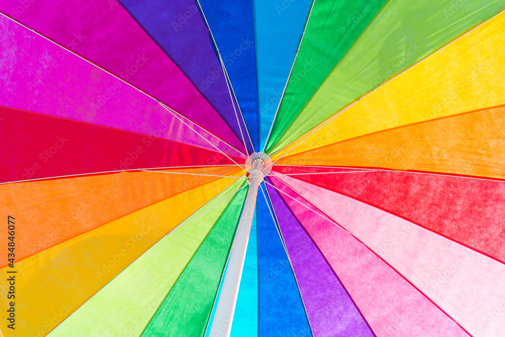rainbow color wheel umbrella Stock Photo | Adobe Stock