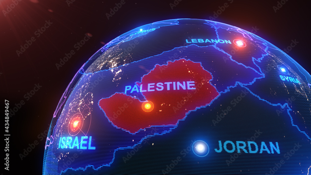 Mapping From the ISRAEL PALESTINE LEBANON JORDAN CYPRUS, Close up Map ...