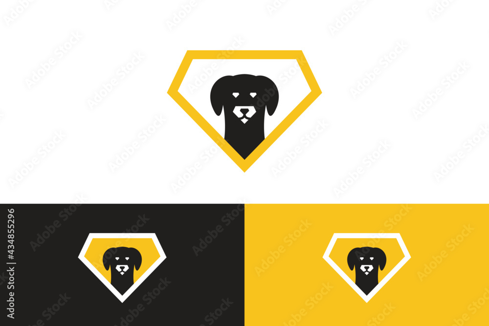 Diamond security dog logo, dog logo, security logo, diamond logo Stock ...