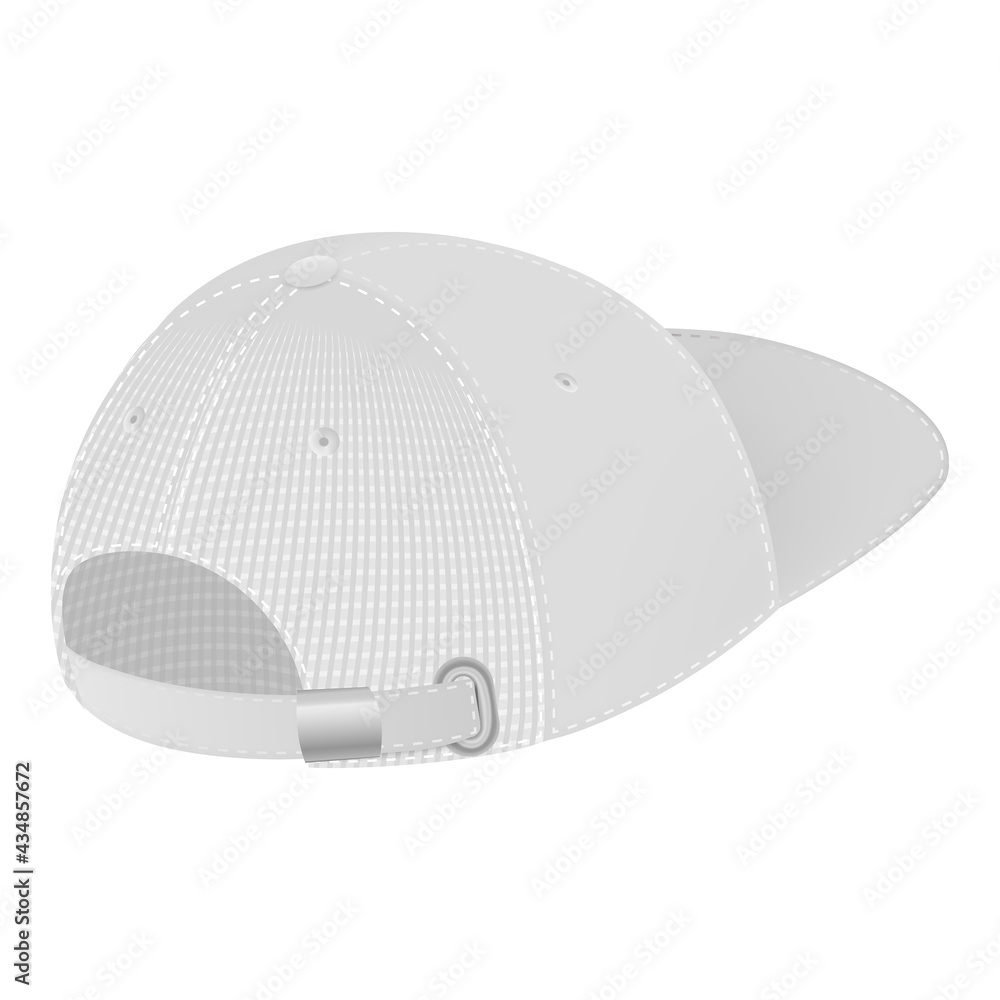 Vector baseball cap front and side view. Mockup isolated on transparent ...