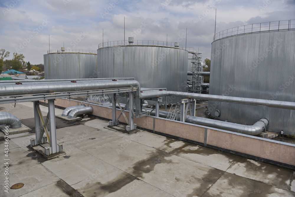 Almaty, Kazakhstan - 10.23.2015 : Pipes and fuel tanks for urban ...