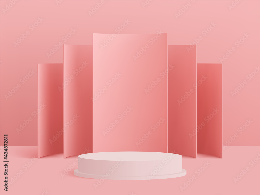 Digital rendered podium for your product showcase. Vector 3d ...