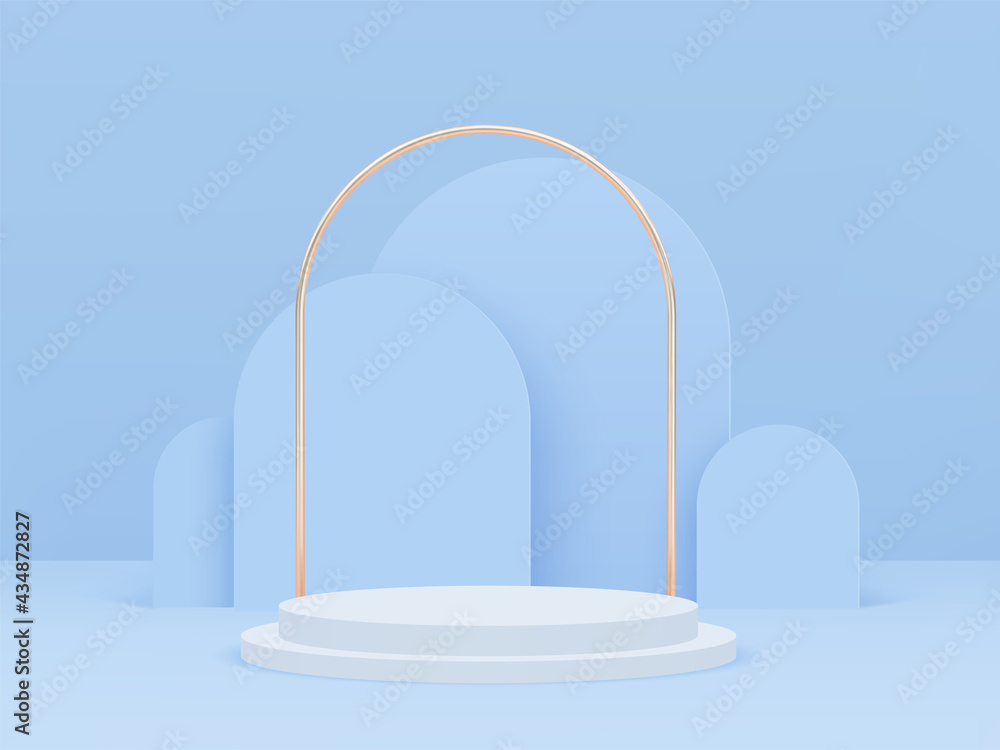 Digital rendered podium for your product showcase. Vector 3d ...