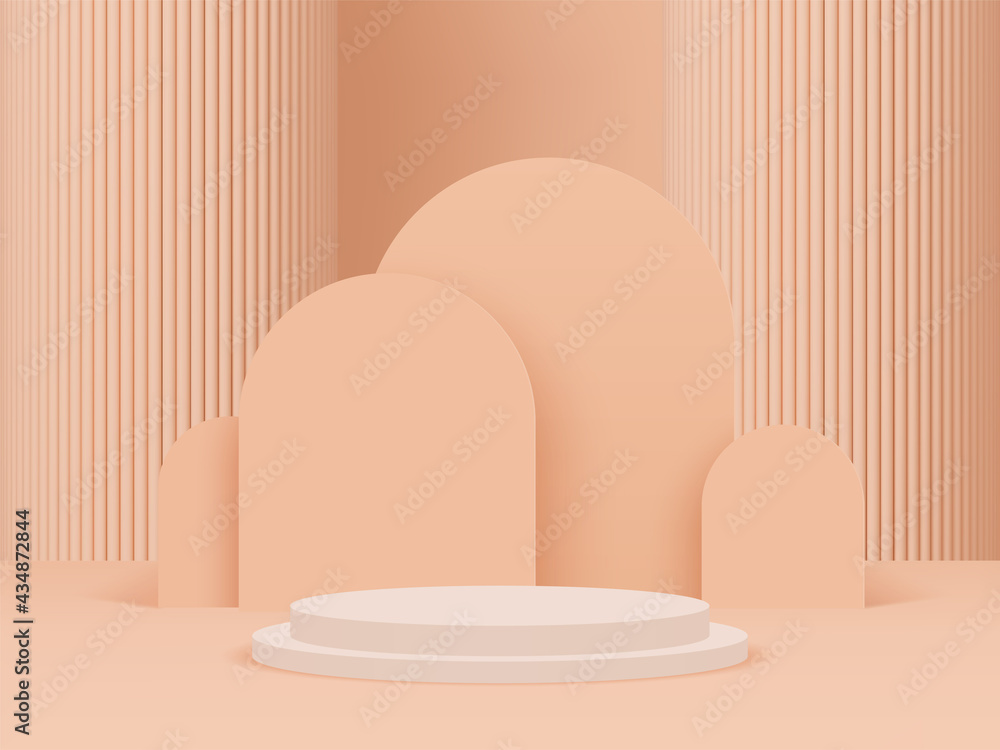Digital rendered podium for your product showcase. Vector 3d ...