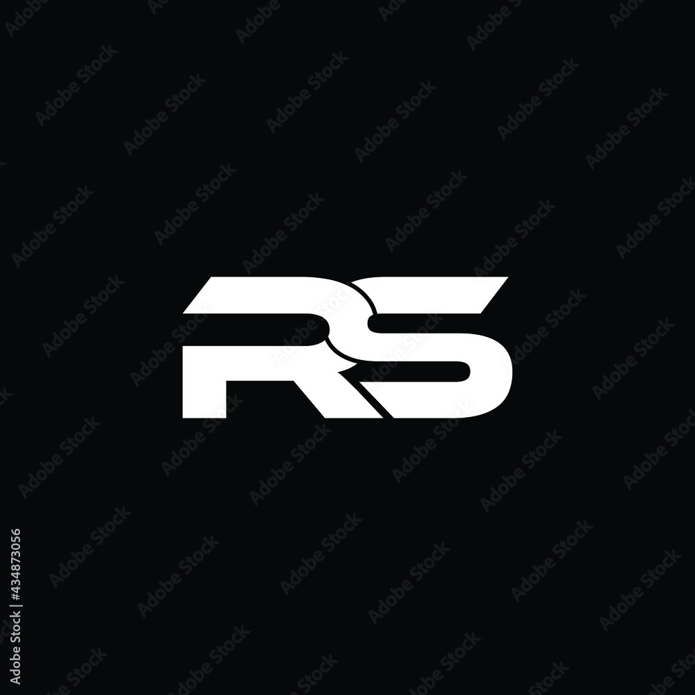 rs letter logo design with black background Stock Vector | Adobe Stock