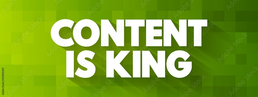Content Is King text quote, concept background Stock Vector | Adobe Stock