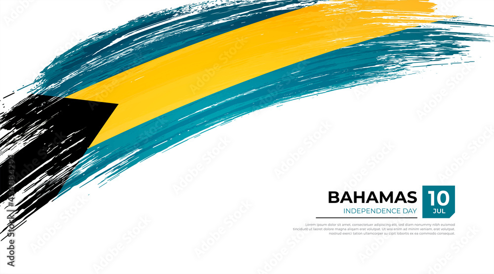 Flag of Bahamas country. Happy Independence day of Bahamas background ...