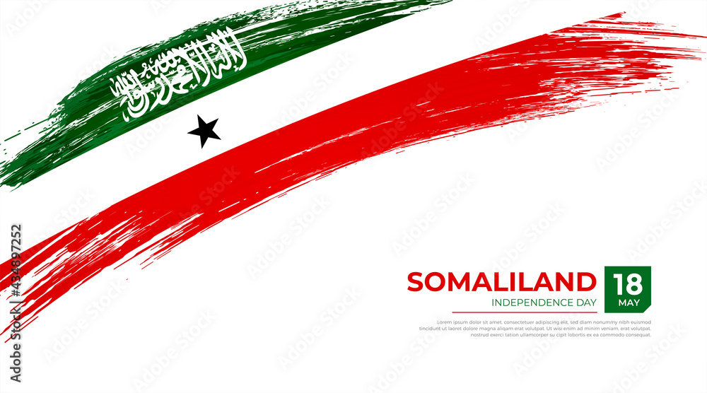 Flag of Somaliland country. Happy Independence day of Somaliland ...