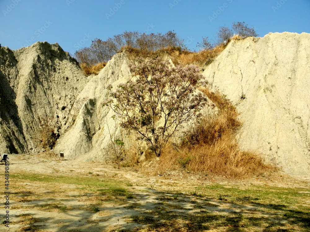 The special limestone mountains in Kaohsiung, Taiwan, Asia, because the ...