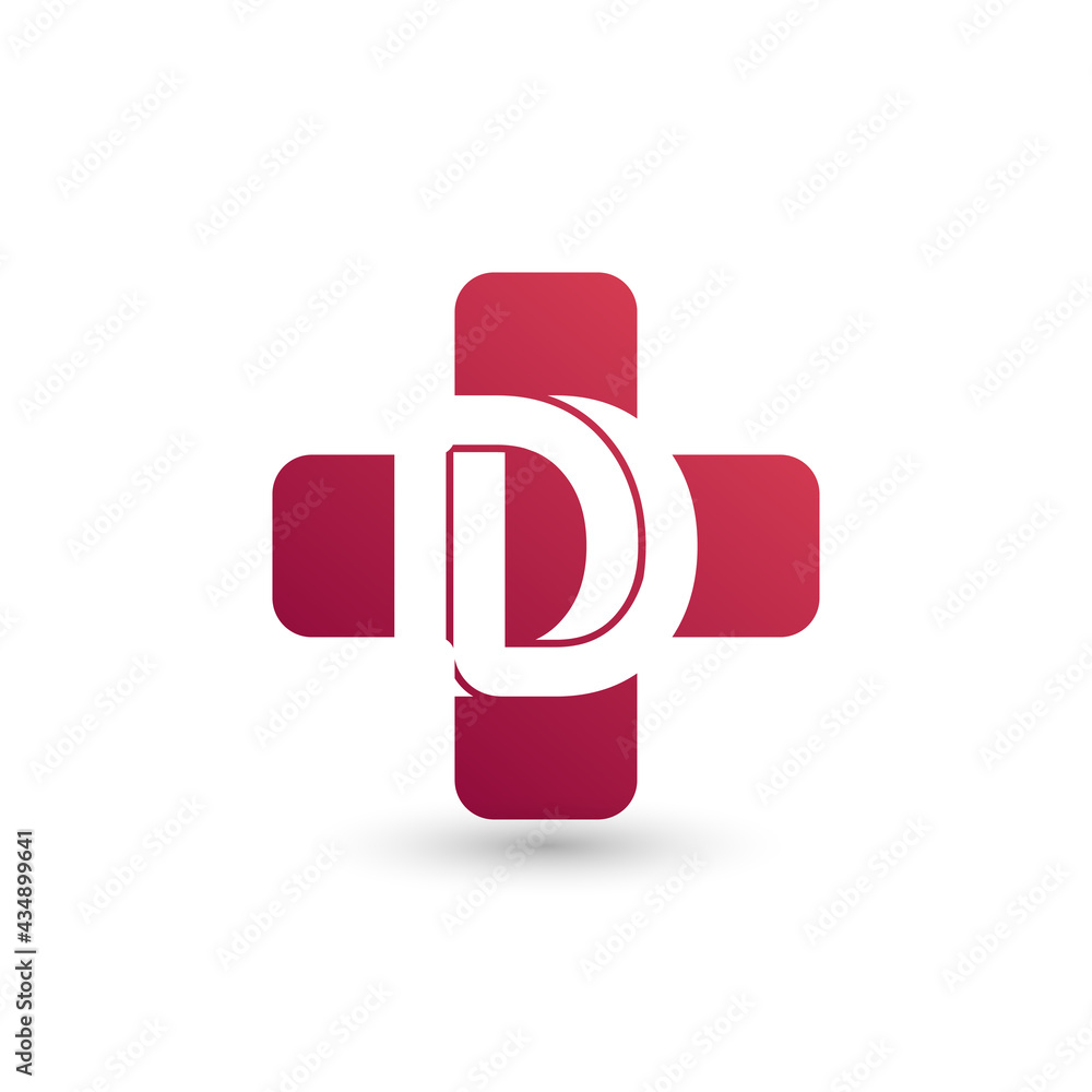 Double "DD" logo. The medical design consists of only one continuous ...