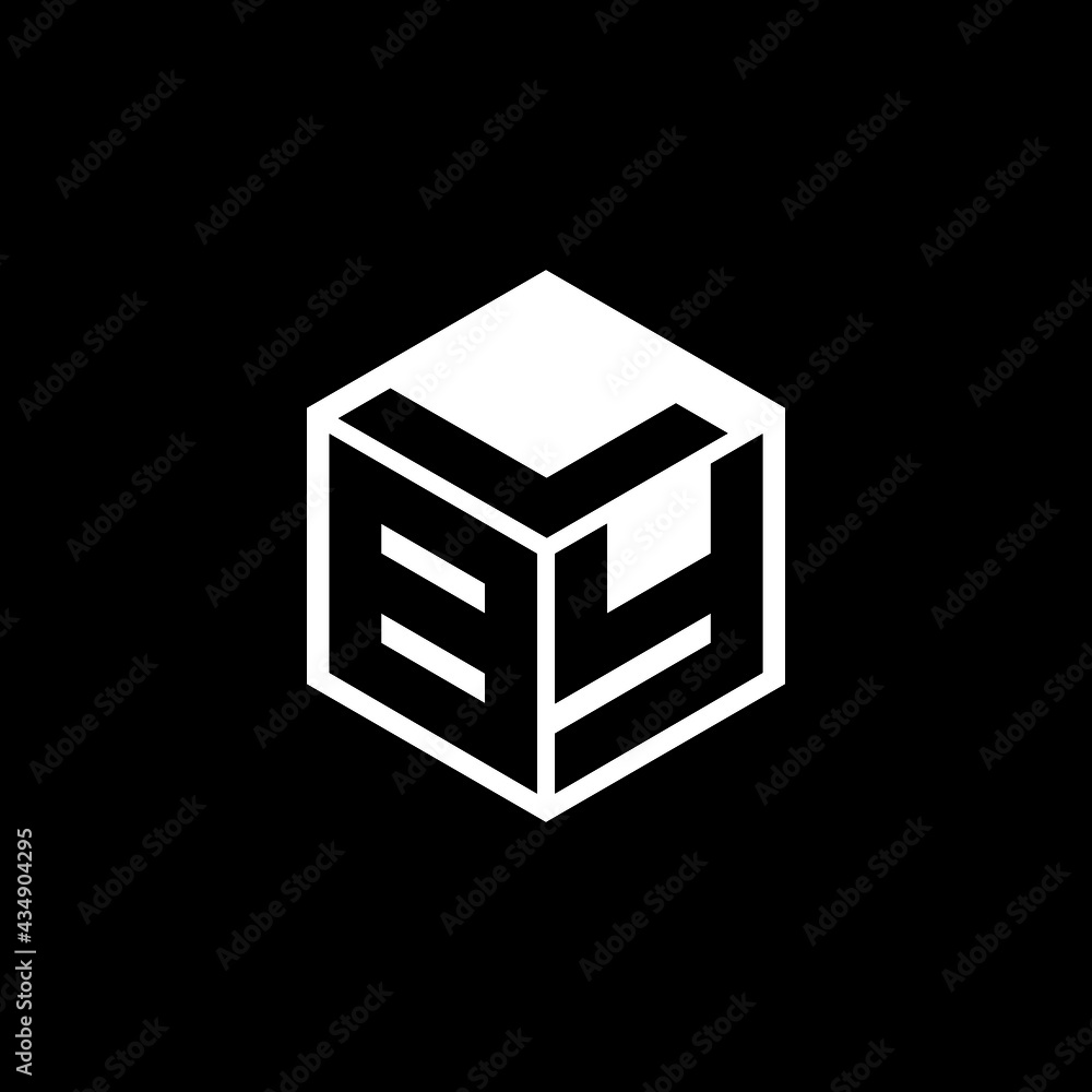 BYL letter logo design with black background in illustrator, vector ...