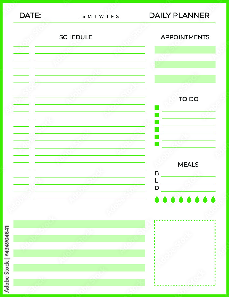 Daily planner template. printable template - Easy to plan your day ...