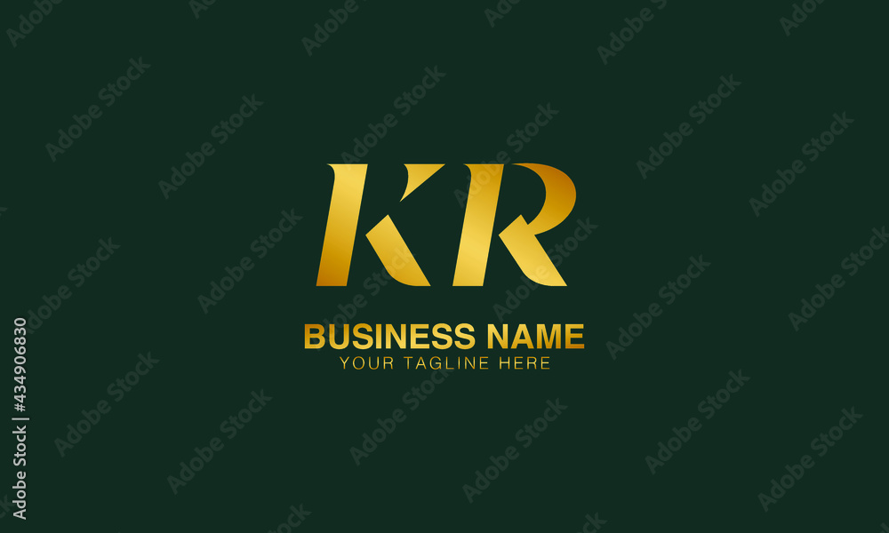 KR K R initial logo | initial based abstract modern minimal creative ...