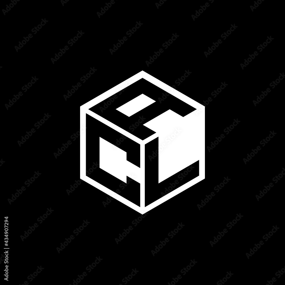 CLA letter logo design with black background in illustrator, vector ...