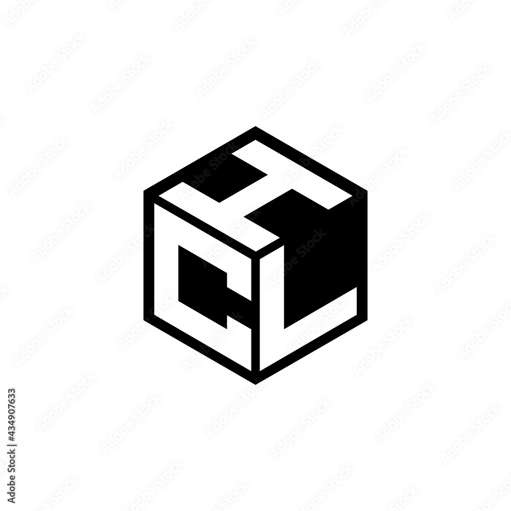 CLH letter logo design with white background in illustrator, vector ...