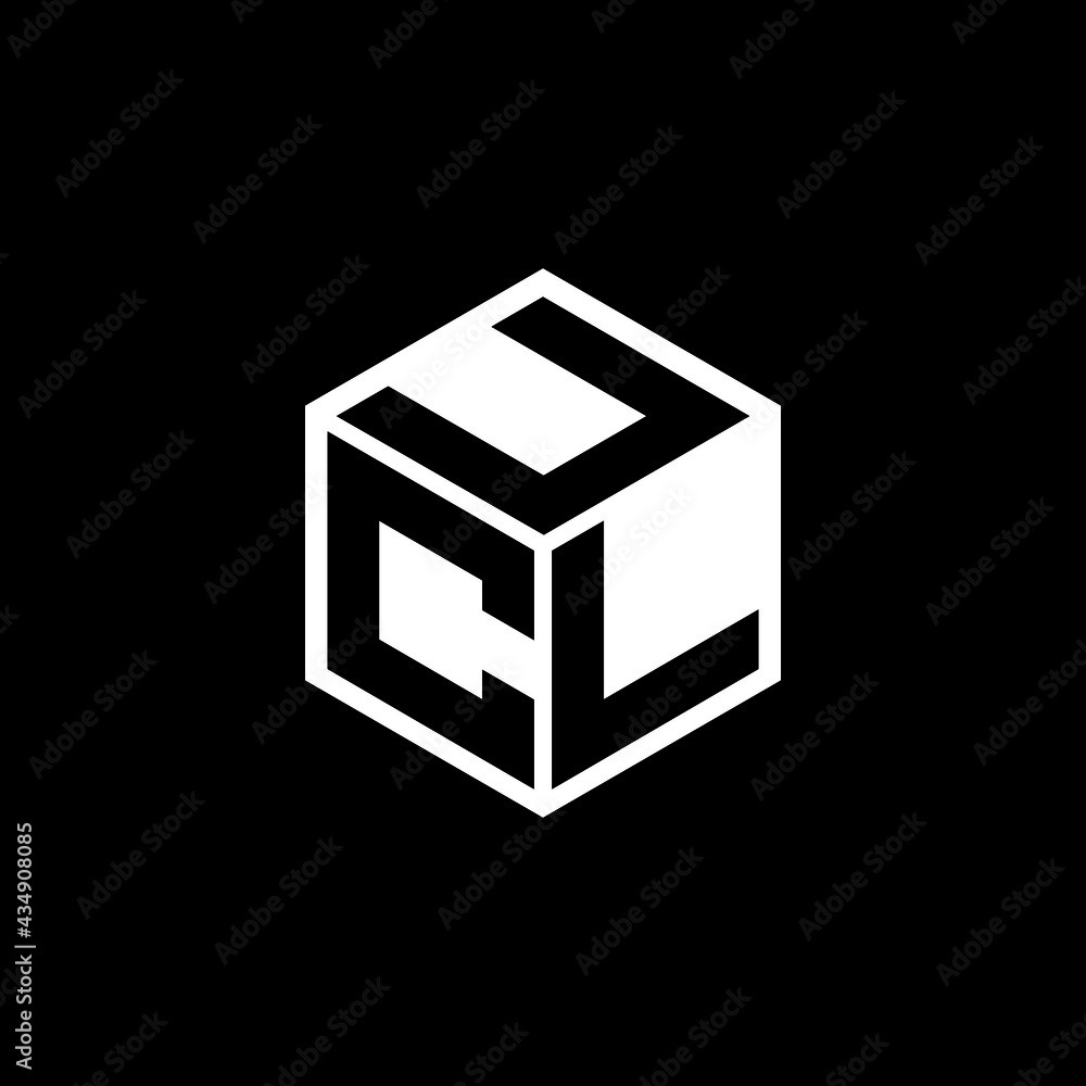 CLU letter logo design with black background in illustrator, vector ...
