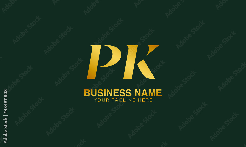 PK P K initial logo | initial based abstract modern minimal creative ...