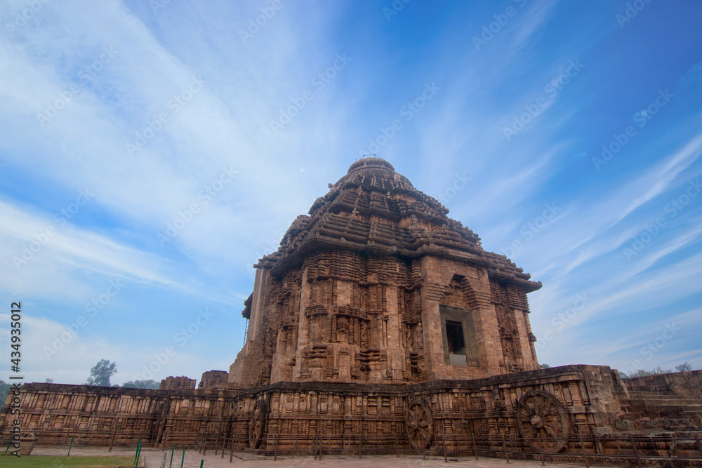 Ancient Indian architecture Konark Sun Temple in Odisha, India. This ...