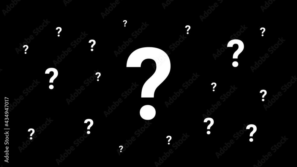 Question marks pop up - Alpha channel transparent PNG video. Overlay on ...