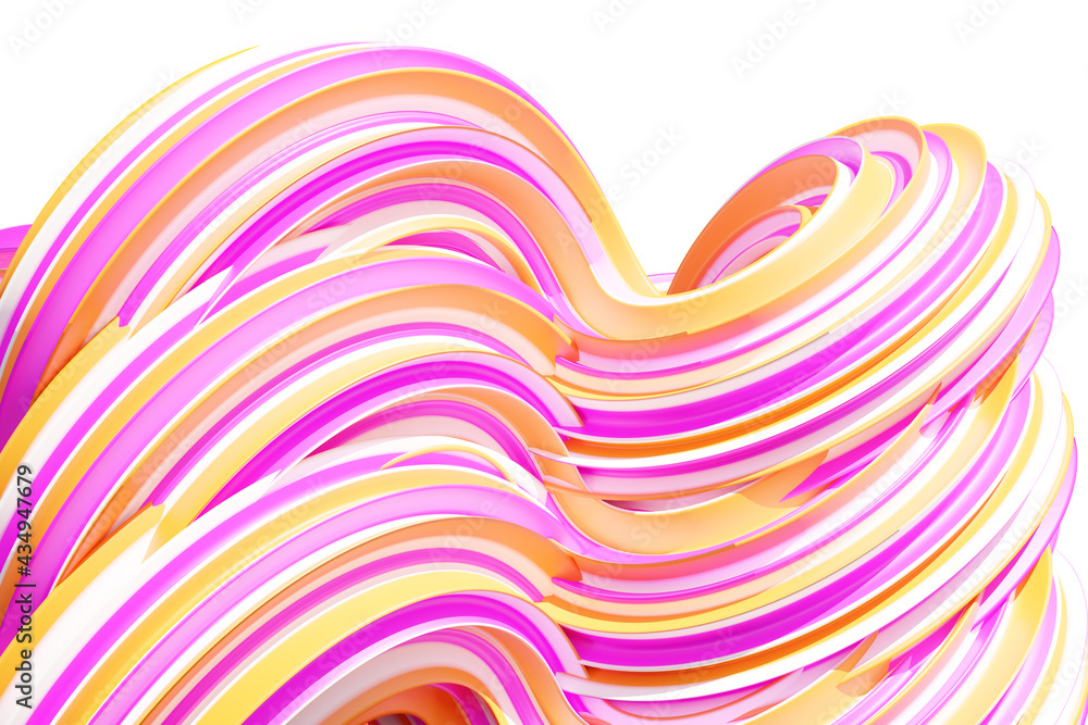 Abstract spiral of smooth soft lines. Smooth gradient forms of matter ...