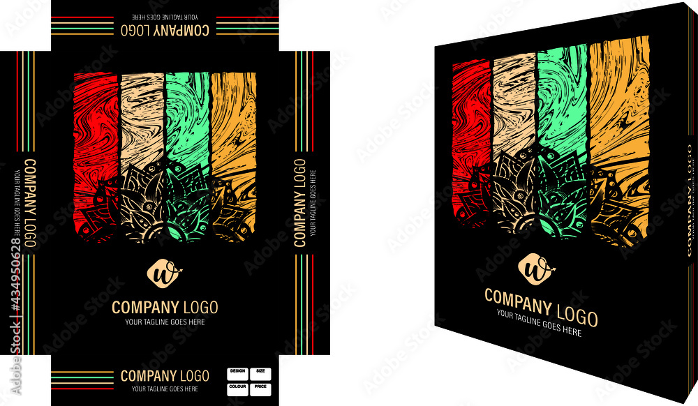 Men's Garments Shirt box design template and mock up box. Stock Vector ...