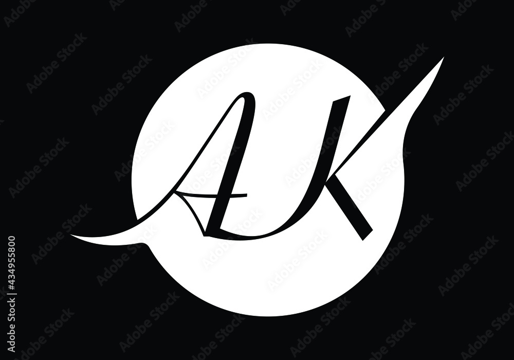 Initial Monogram Letter A K Logo Design Vector Template. Graphic ...