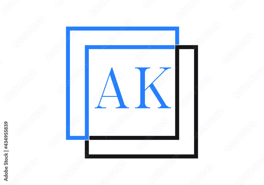 Initial Monogram Letter A K Logo Design Vector Template. Graphic ...