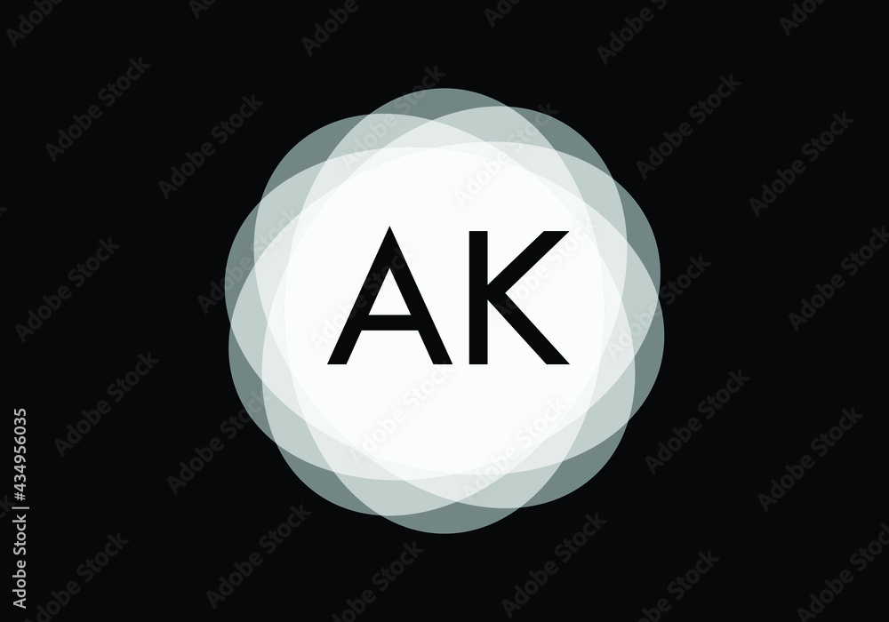 Initial Monogram Letter A K Logo Design Vector Template. Graphic ...