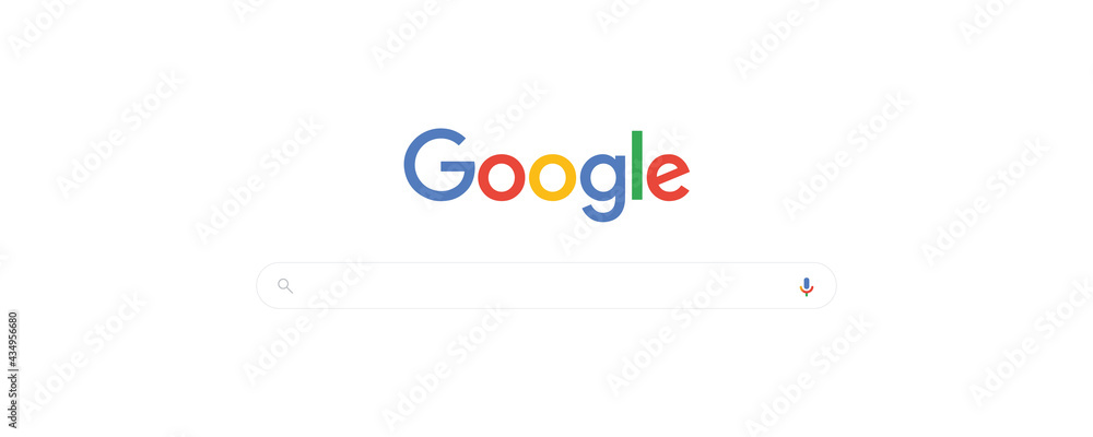 Vecteur Stock Google search bar.Google Vector. Main search system page ...