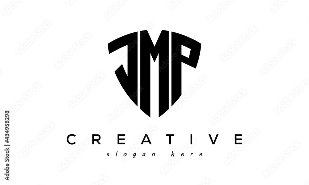 JMP letter creative logo with shield Stock Vector | Adobe Stock