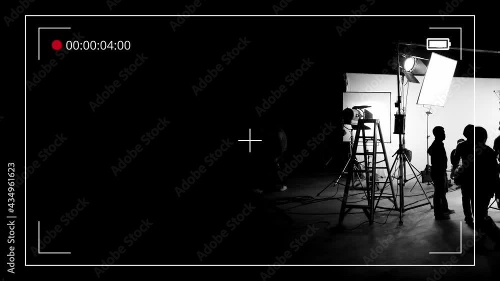 Behind the scenes. Motion footage from image. Video production shooting ...