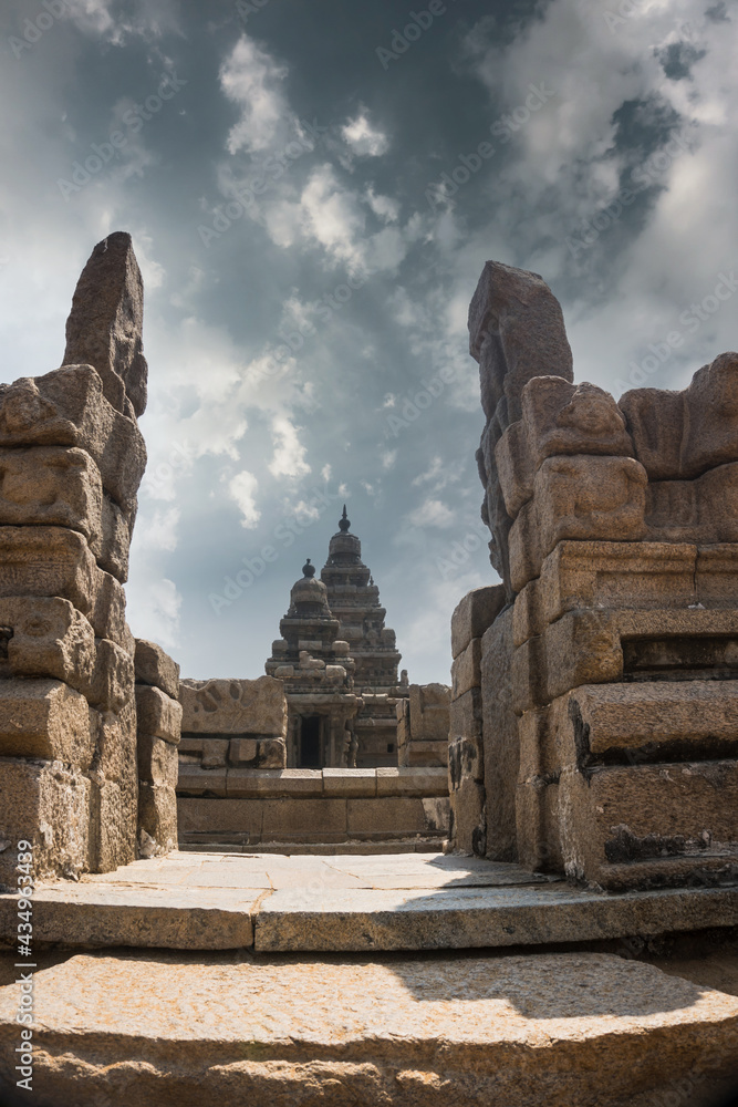 Shore Temple of Mahabalipuram. The Shore Temple is so named because it ...