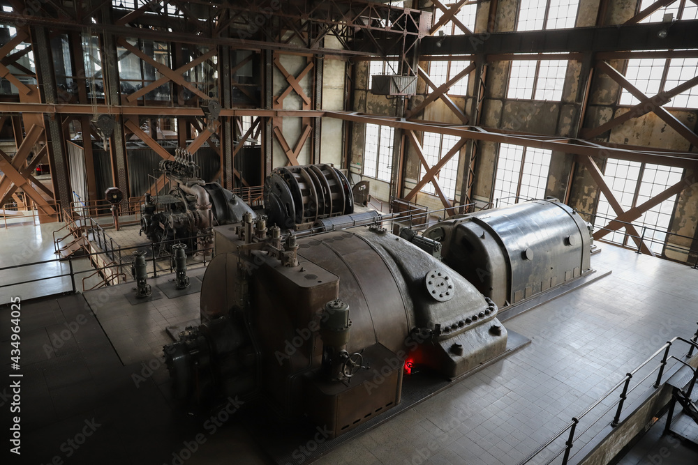 Engine of an old Power Plant Stock Photo | Adobe Stock