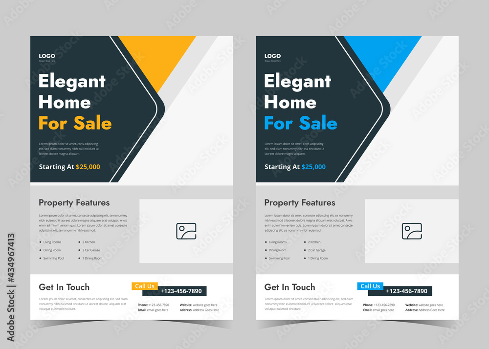 Real estate flyer template. House for sale promotion flyer template ...