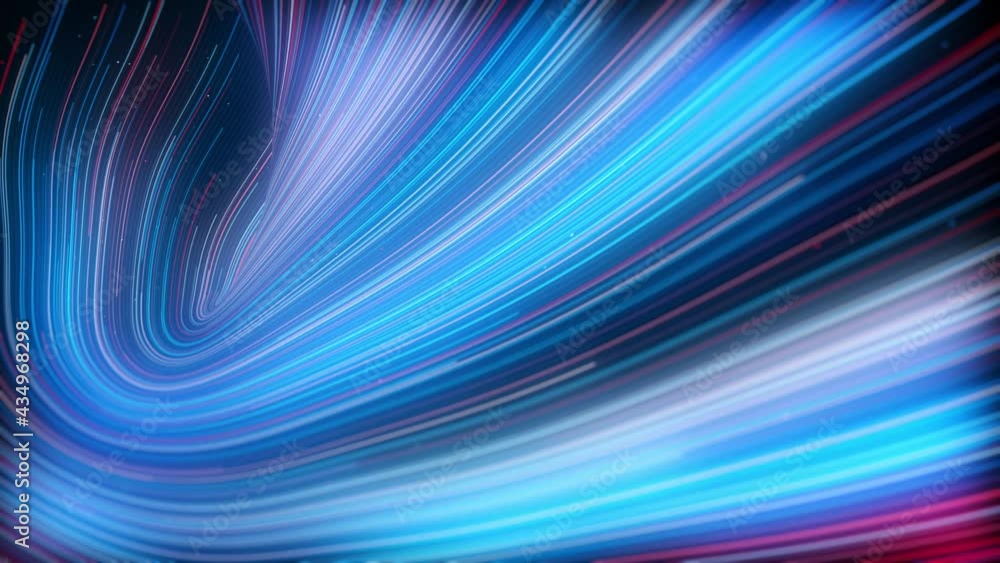 Abstract Light Strings Patterns Flowing Background Loop/ 4k animation ...