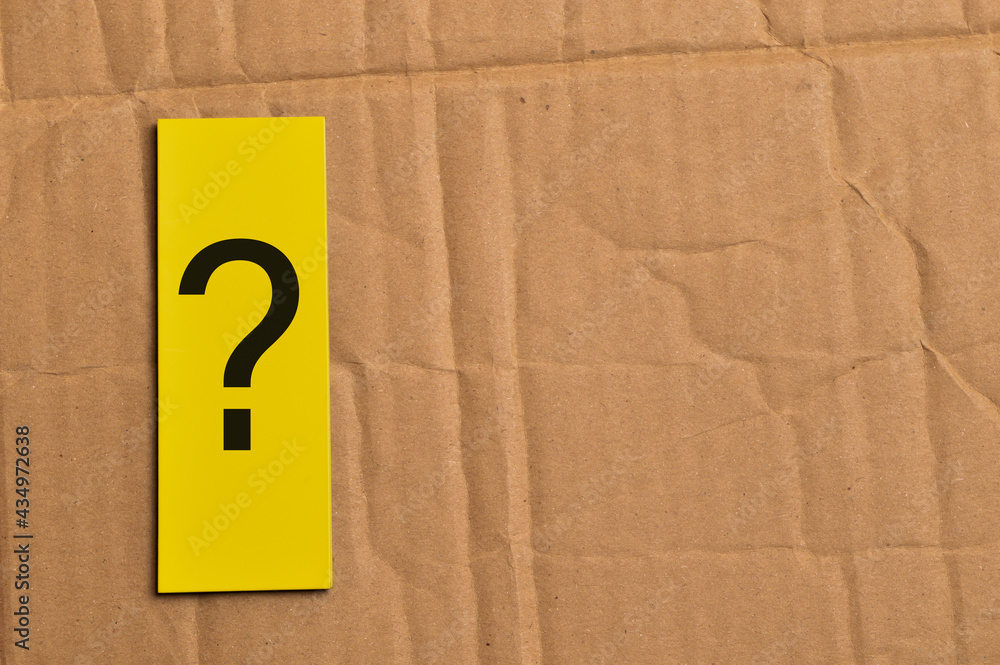 Question mark symbol drawn on memo note with copy space. Stock Photo ...