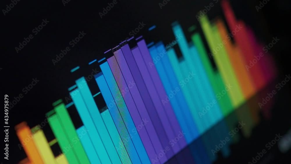 Video „Music Equalizer bar. Audio waveform equalizer on black ...