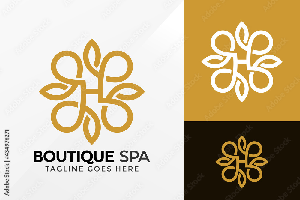 Letter H Boutique Spa Logo Design, Brand Identity logos vector, modern ...