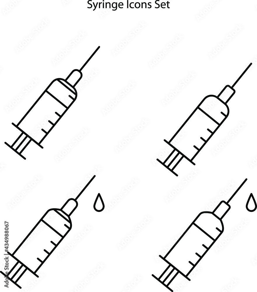 Syringe. Syringe icon. Syringe vector. Vector icon of a syringe ...